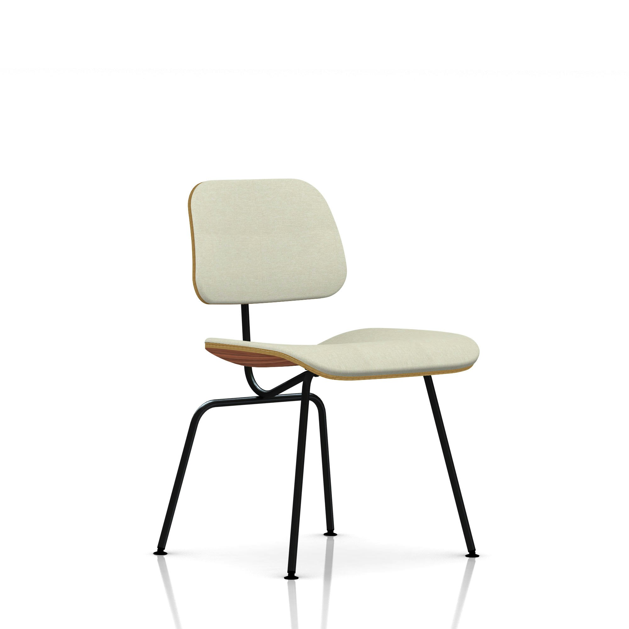Eames Molded Plywood Dining Chair Metal Base (DCM), Upholstered ...