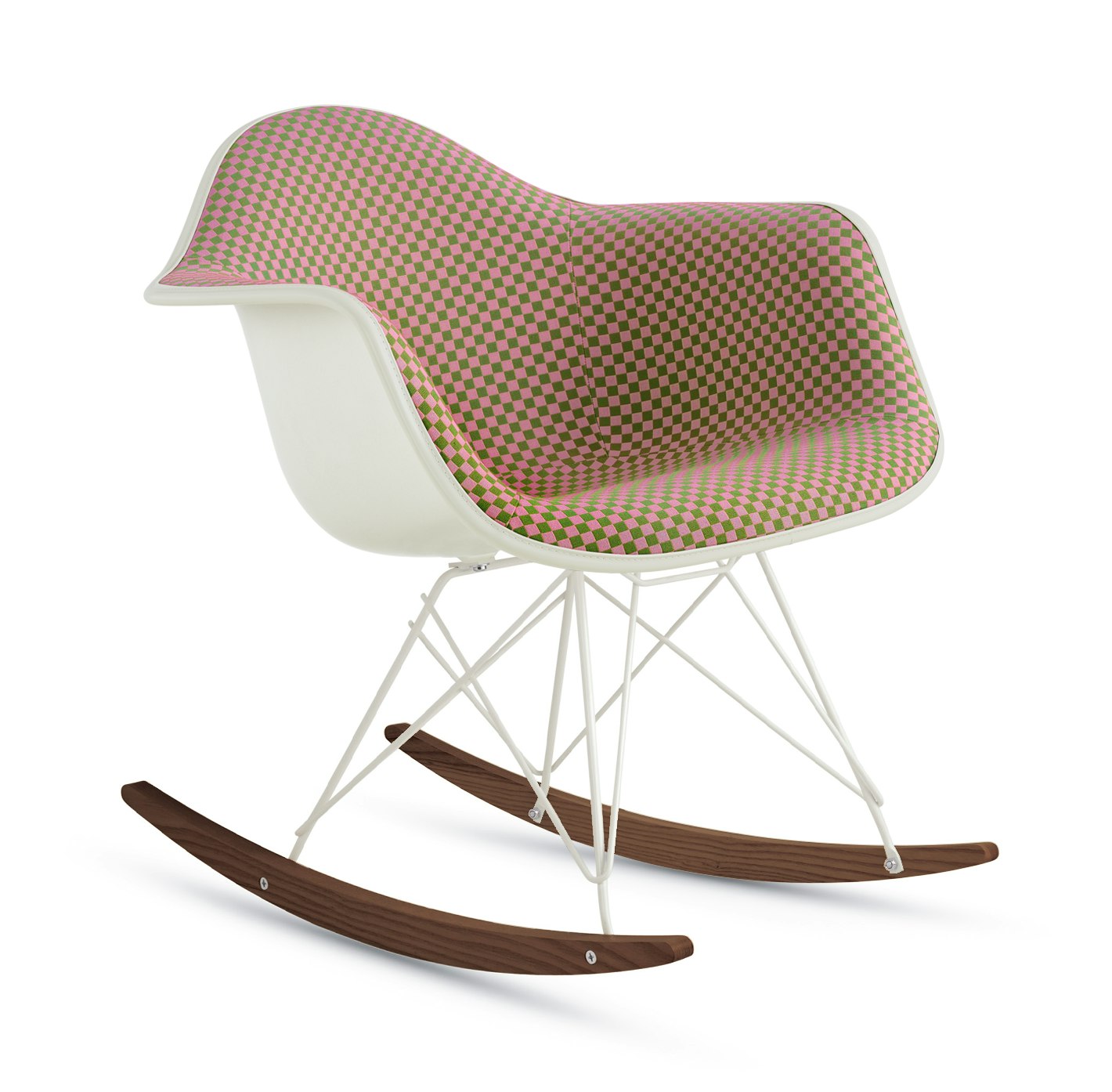 Eames Upholstered Molded Plastic Armchair, Rocker Base – Herman Miller ...