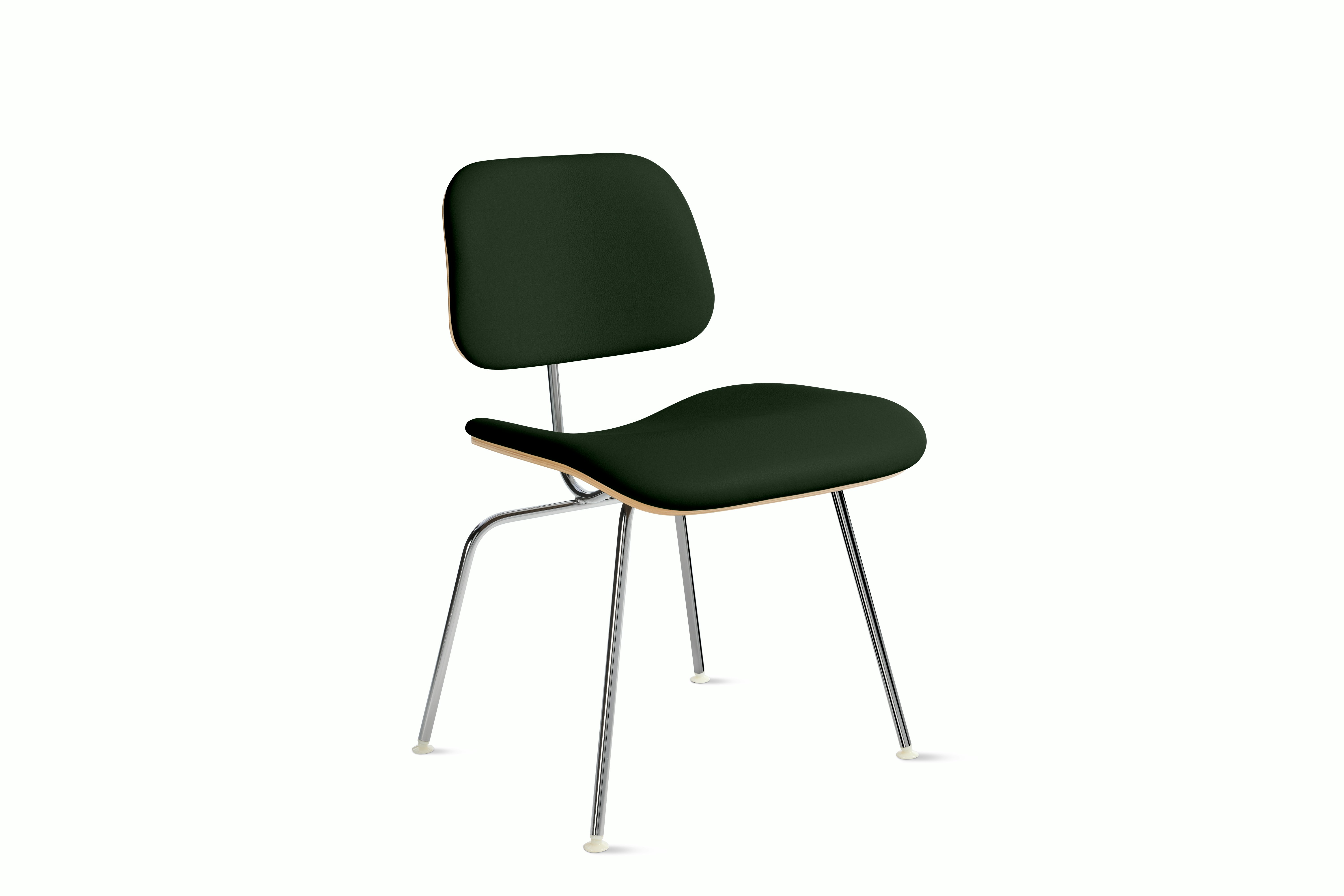 Eames Molded Plywood Dining Chair Metal Base (DCM), Upholstered ...