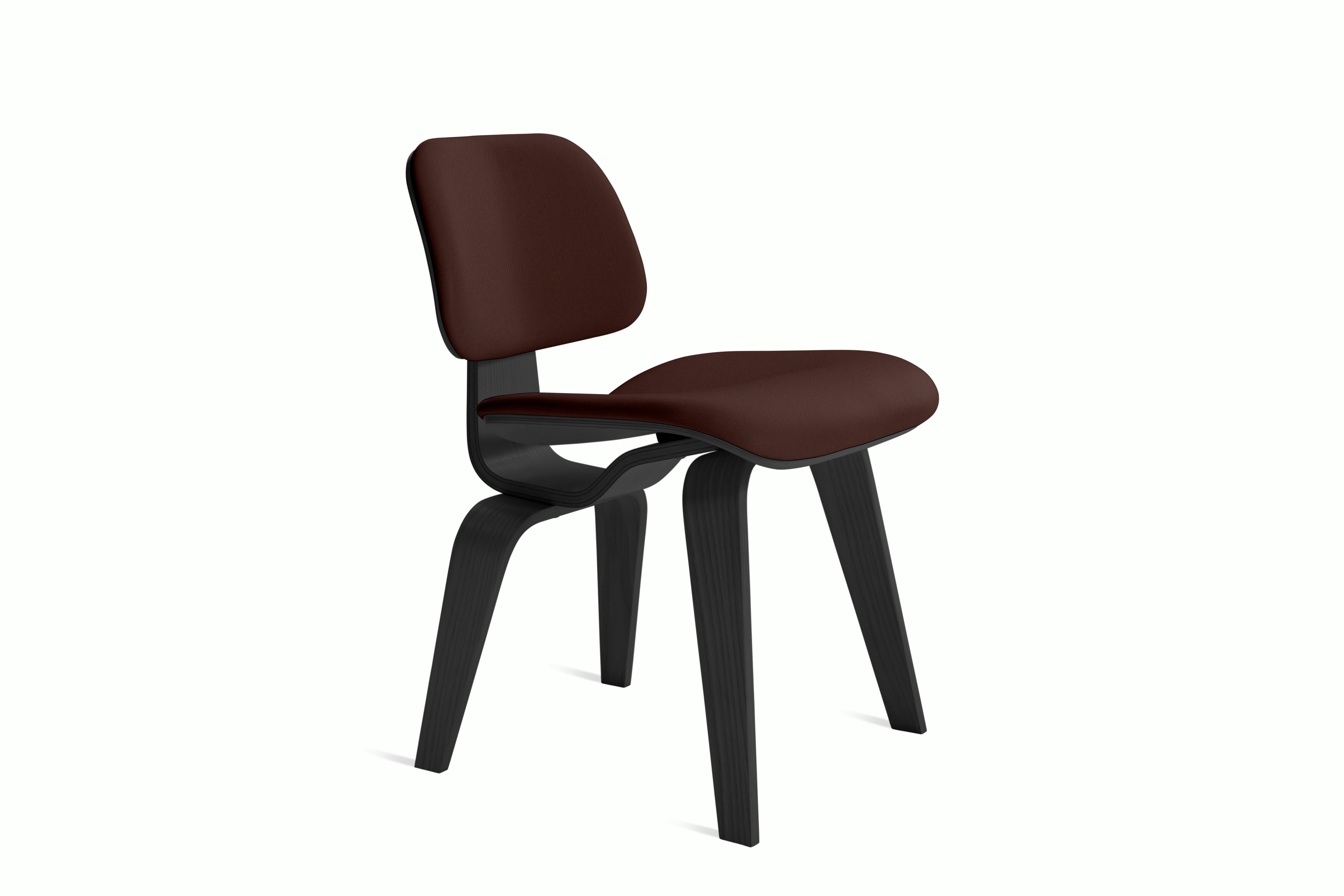 Eames Molded Plywood Dining Chair Wood Base (DCW), Upholstered – Herman ...