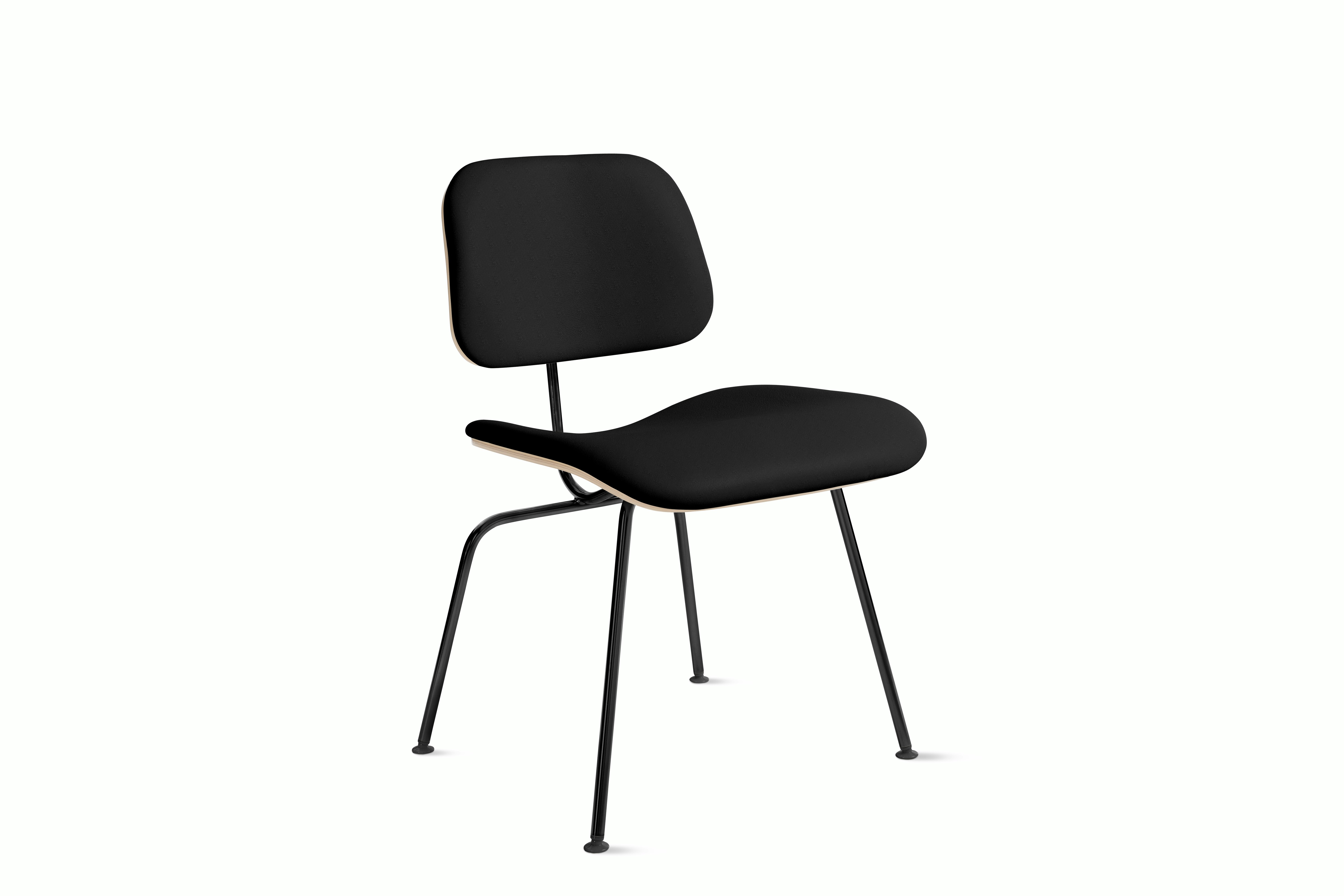 Eames Molded Plywood Dining Chair Metal Base (DCM), Upholstered ...