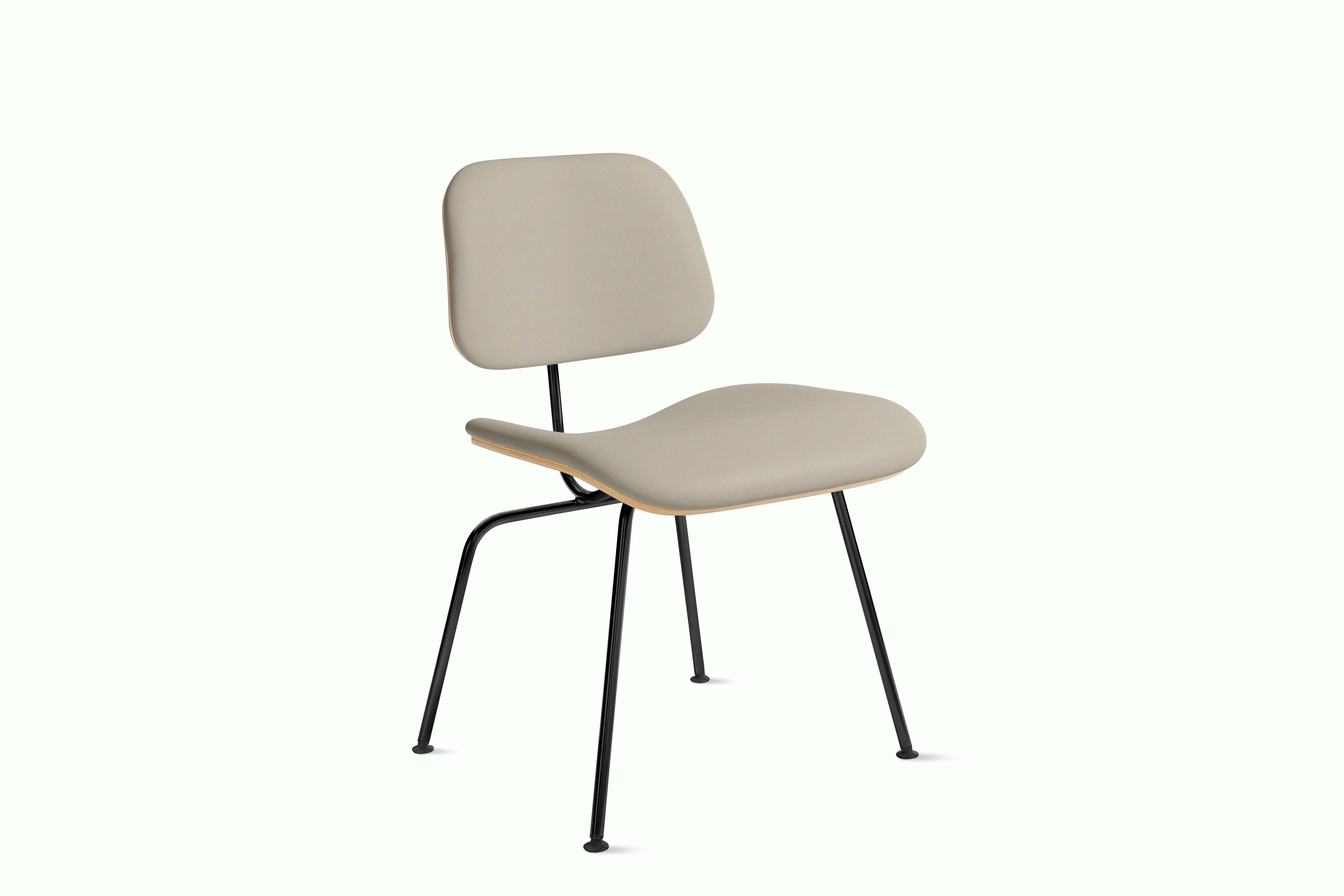 Eames Molded Plywood Dining Chair Metal Base (DCM), Upholstered ...