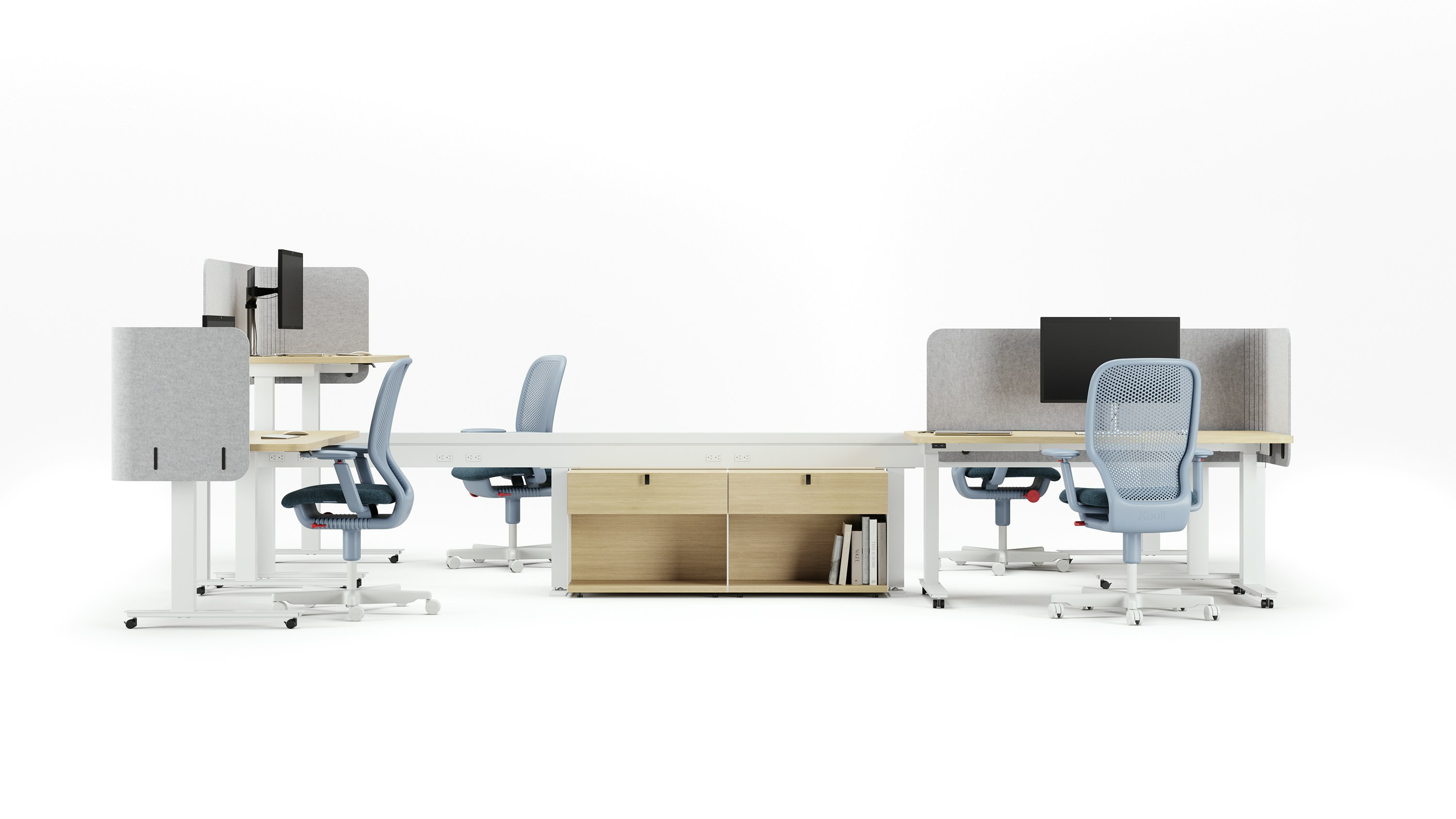 Lev by Knoll Height-Adjustable Table, Knoll | MillerKnoll