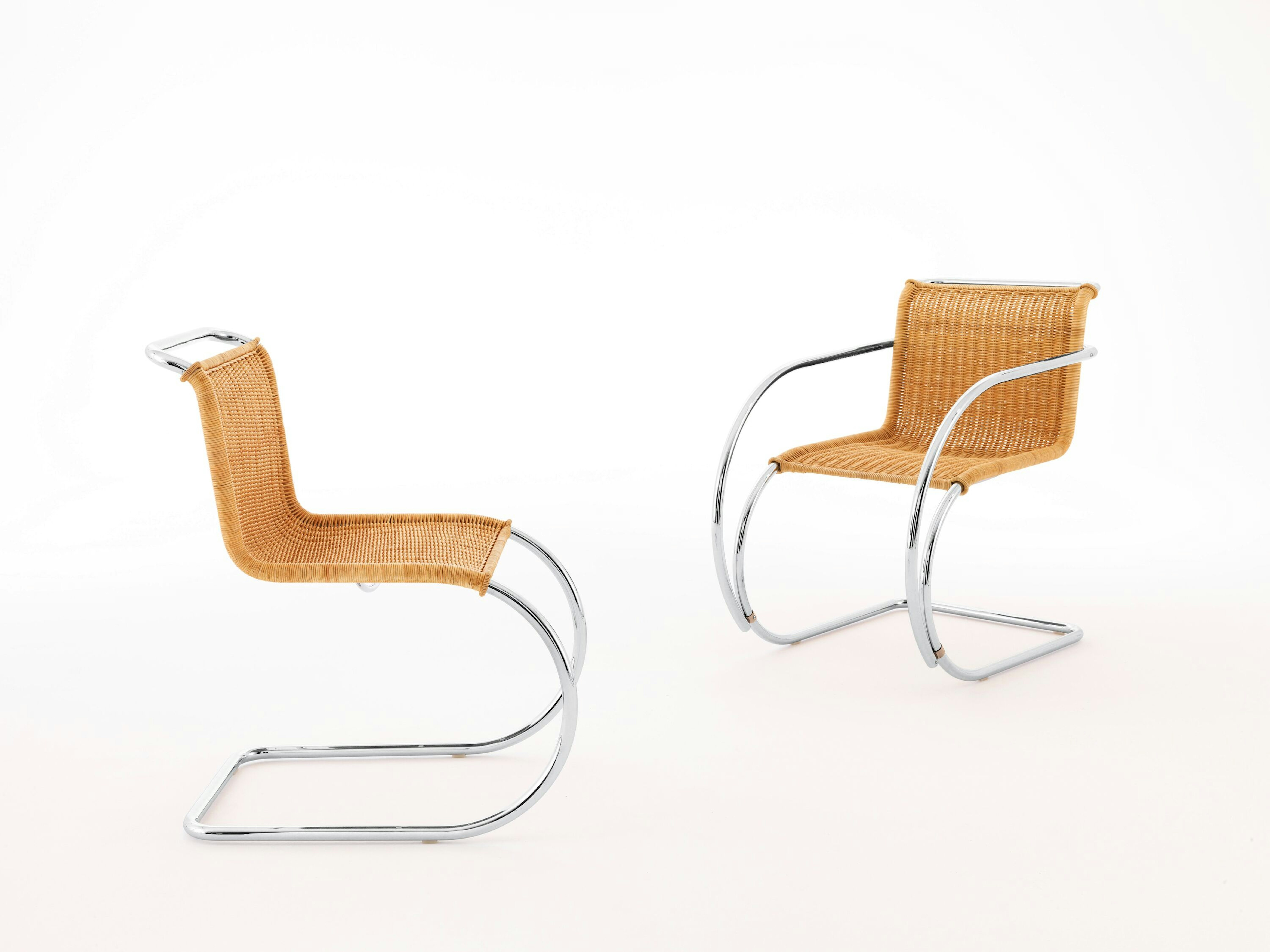 MR Chair Armless with Leather Sling Seat - Original Design | Knoll